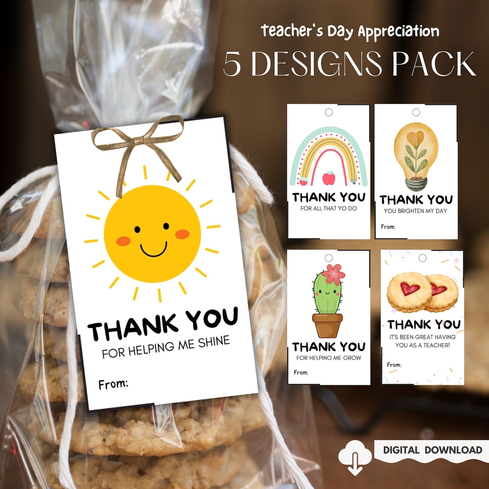 Teacher Appreciation Gift Tag | Gift Labels |teacher Day Label ...