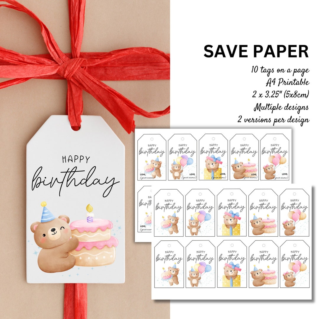 Happy Birthday Gift Tag | Happy Birthday | Appreciation Label | Happy ...
