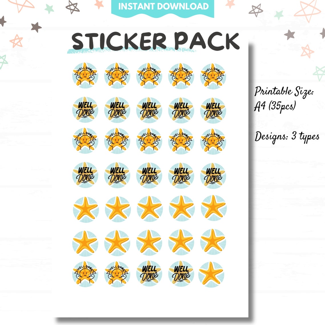 Nautical Reward Chart and Stickers Bundle | A4_US Letter | Printables ...