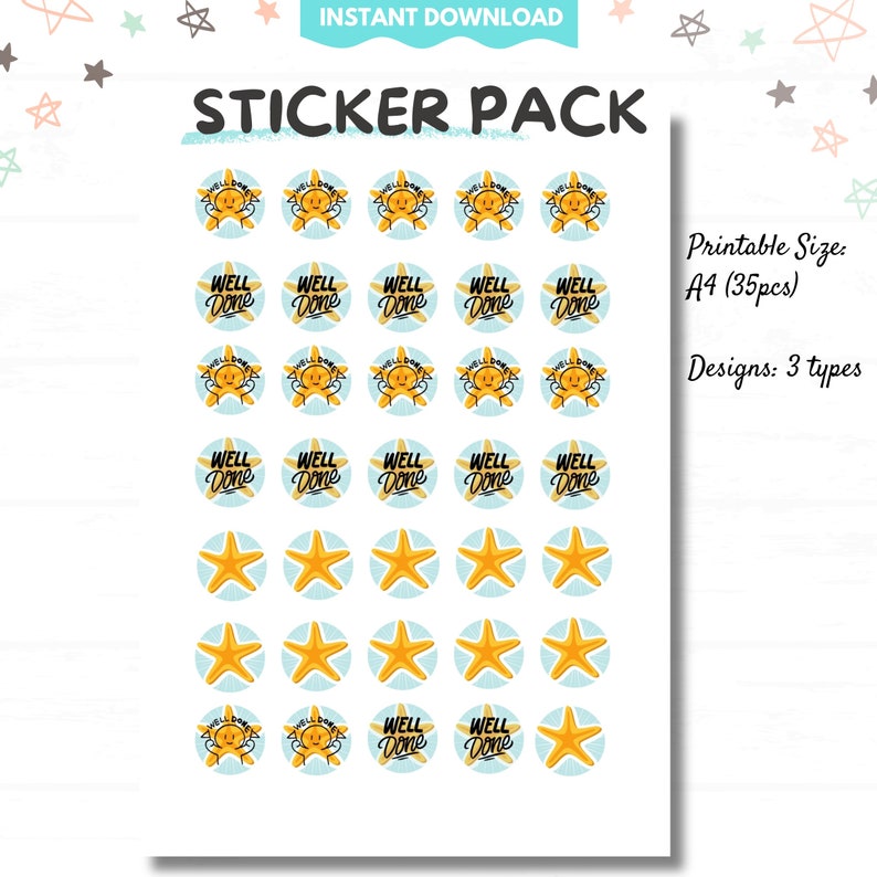 Nautical Reward Chart and Stickers Bundle | A4_US Letter | Printables ...