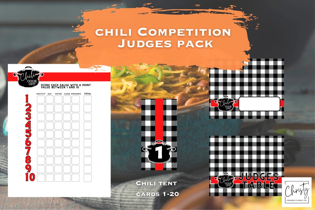 Chili Cook-off Competition | Judges' Pack - Etsy