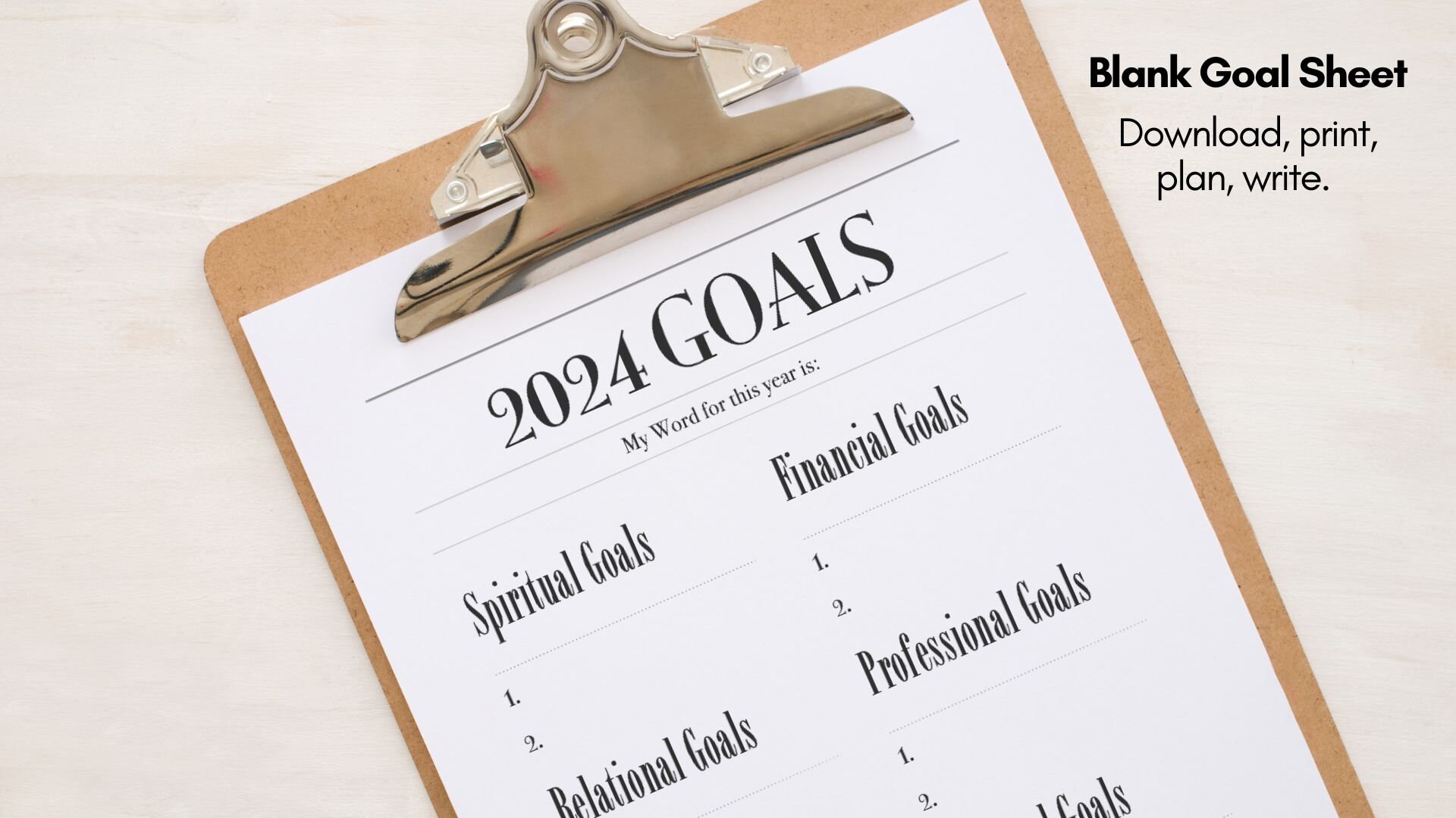 Goal Planning, 2024 Blank Goal Plan Printable - Etsy