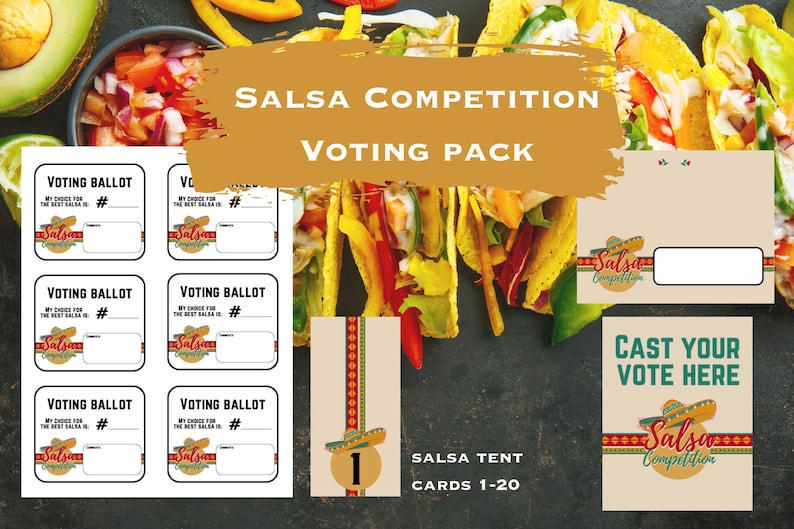 Salsa Competition Voting Pack | Salsa Contest - Etsy