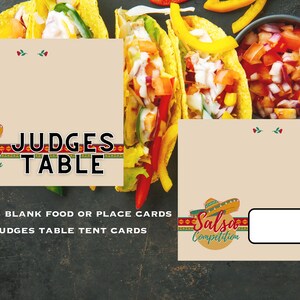 Salsa Competition Printable Party Pack | Judges' Table - Etsy