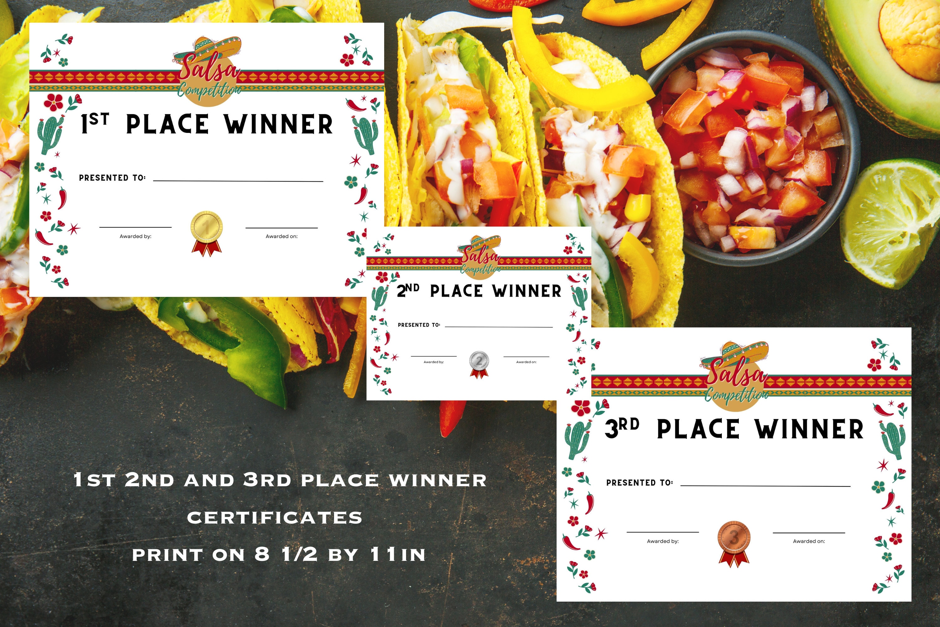 Salsa Competition Printable Party Pack | Judges' Table - Etsy