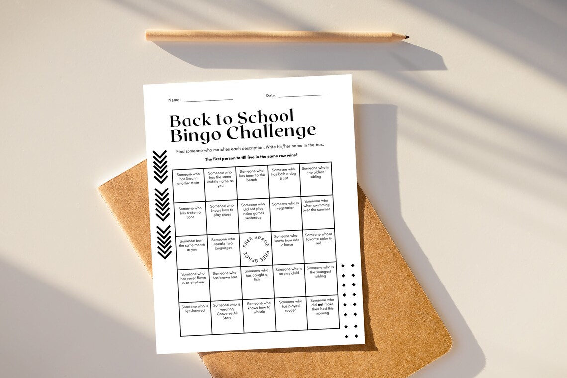 Back to School Bingo Get to Know You Game Printable Icebreaker Back to ...