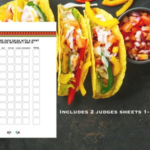 Salsa Competition Printable Party Pack | Judges' Table - Etsy