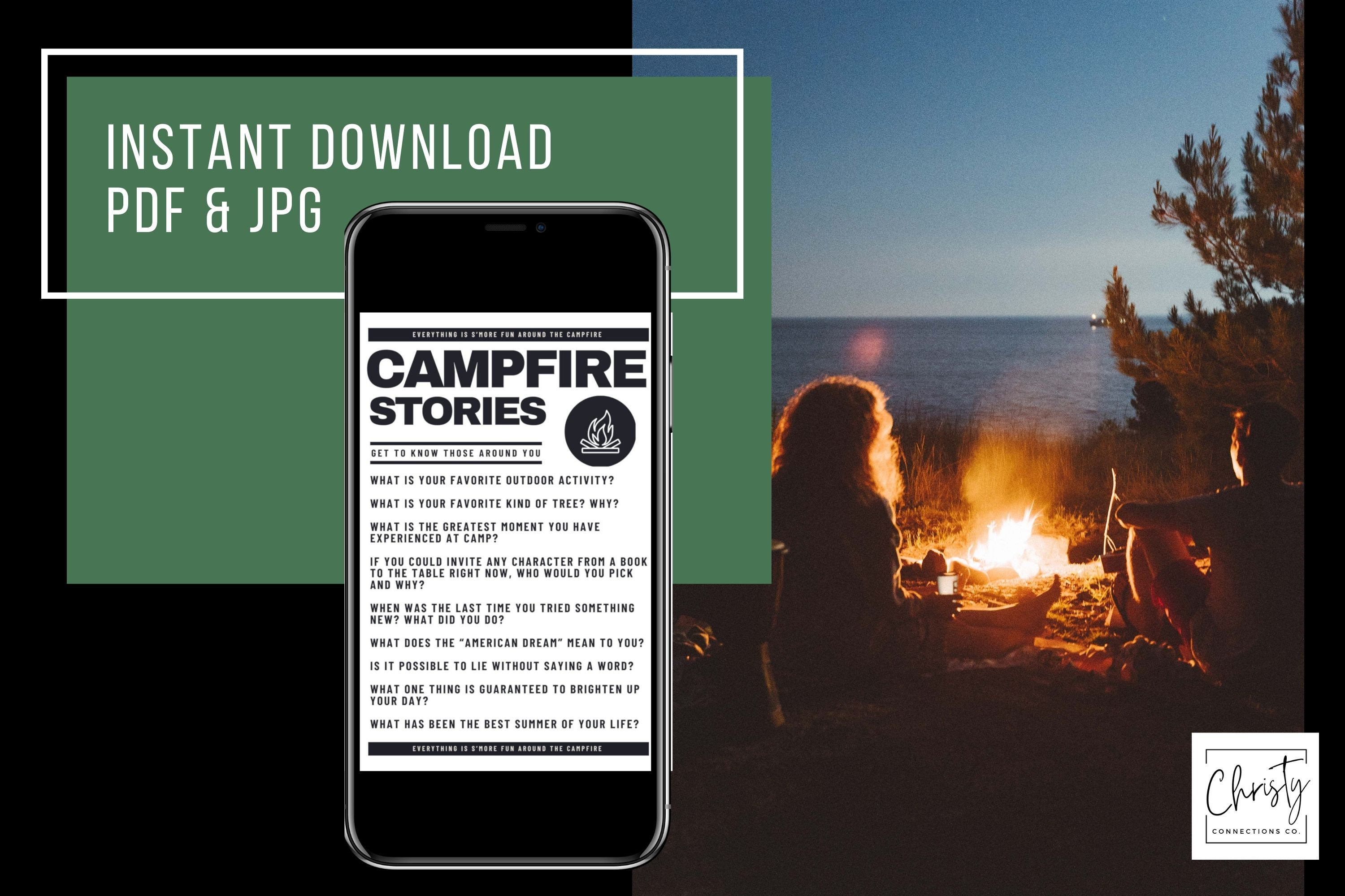 Table Talk Questions Campfire Stories Icebreaker Game Camp Printable - Etsy