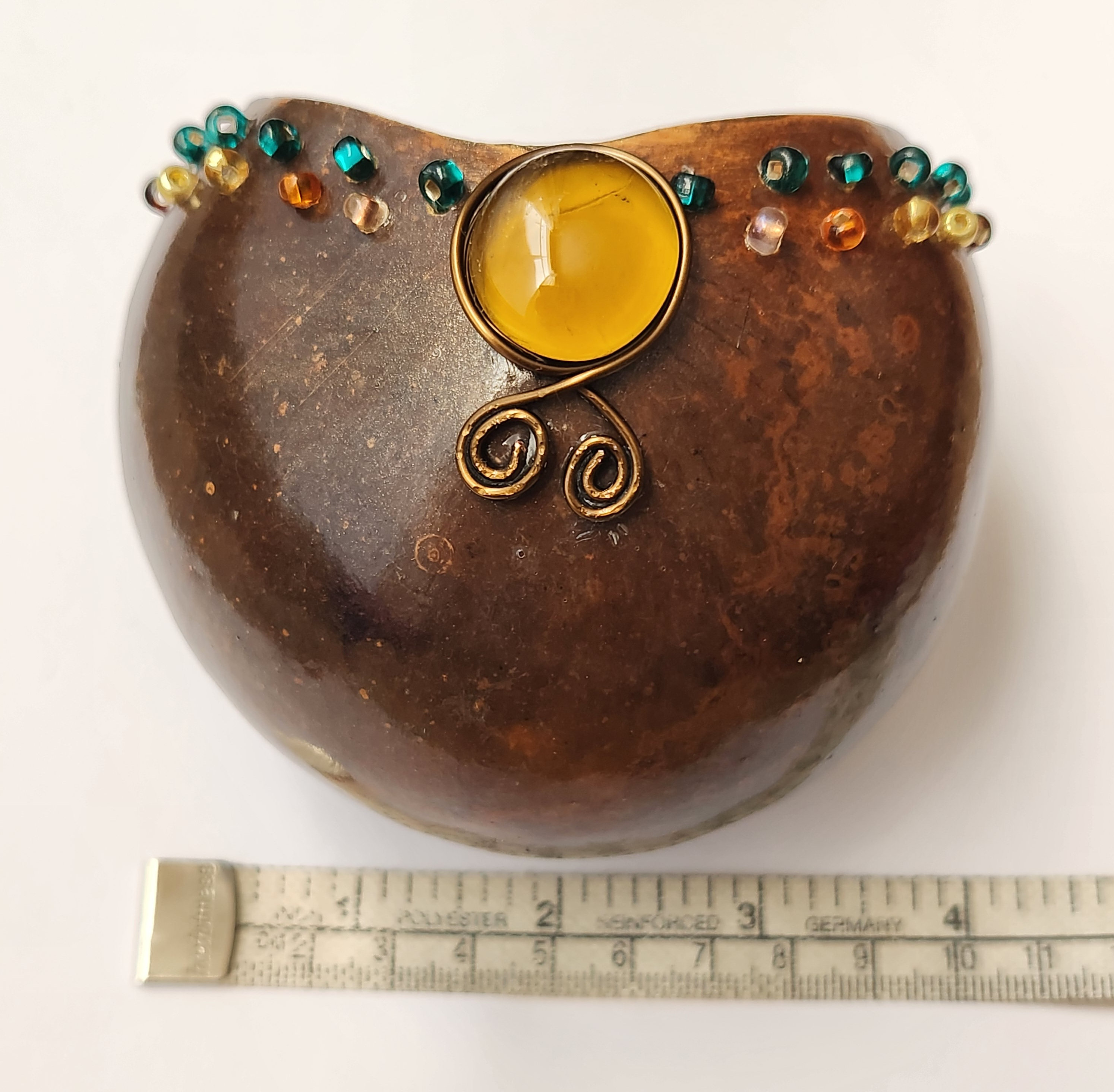 Hanging Gourd Pot Decorated With Green and Yellow Glass Beads. - Etsy