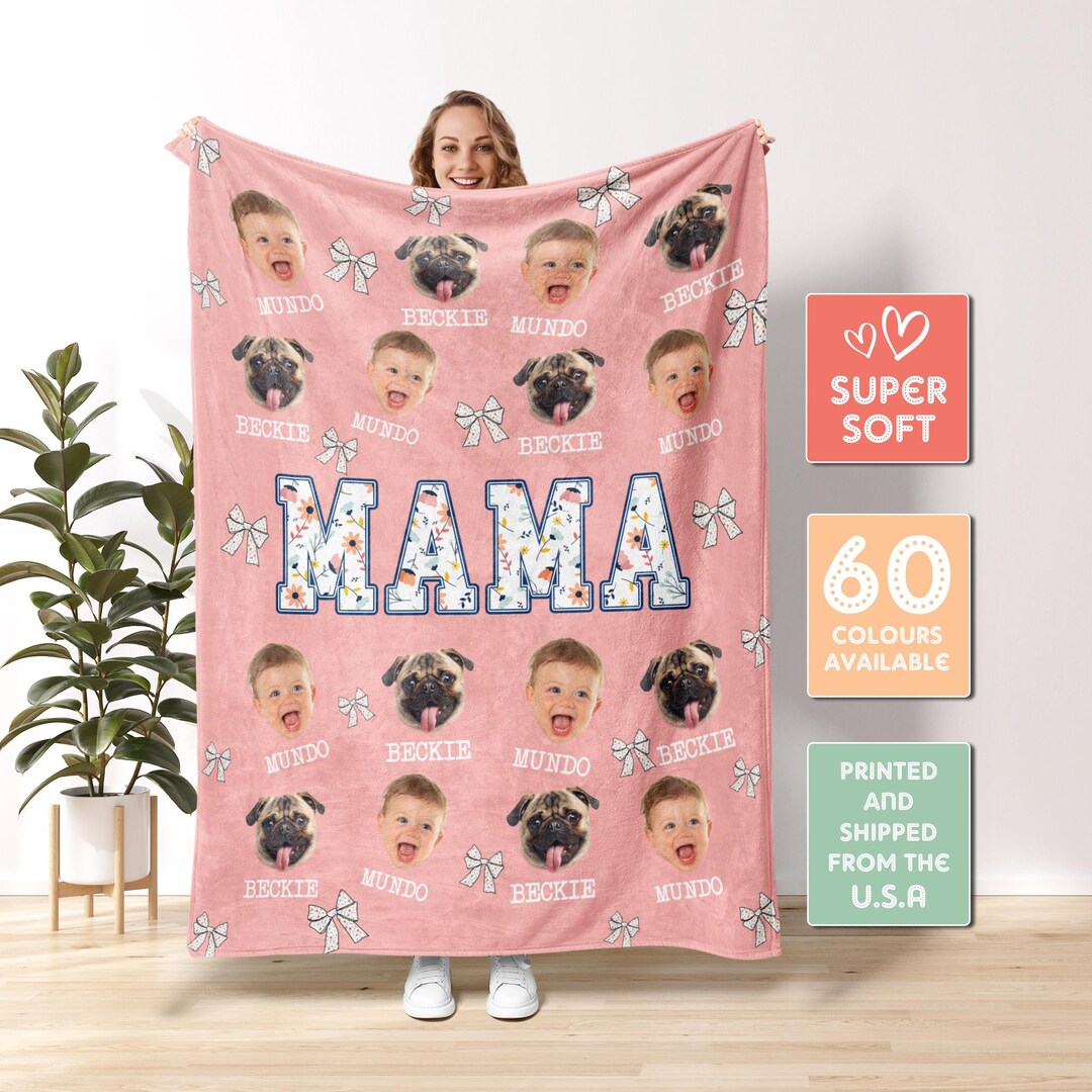 Custom Face Blanket, Personalized Name Blanket, Customized Blanket With ...