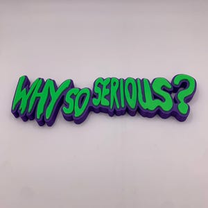 Why so Serious? Sign - Etsy