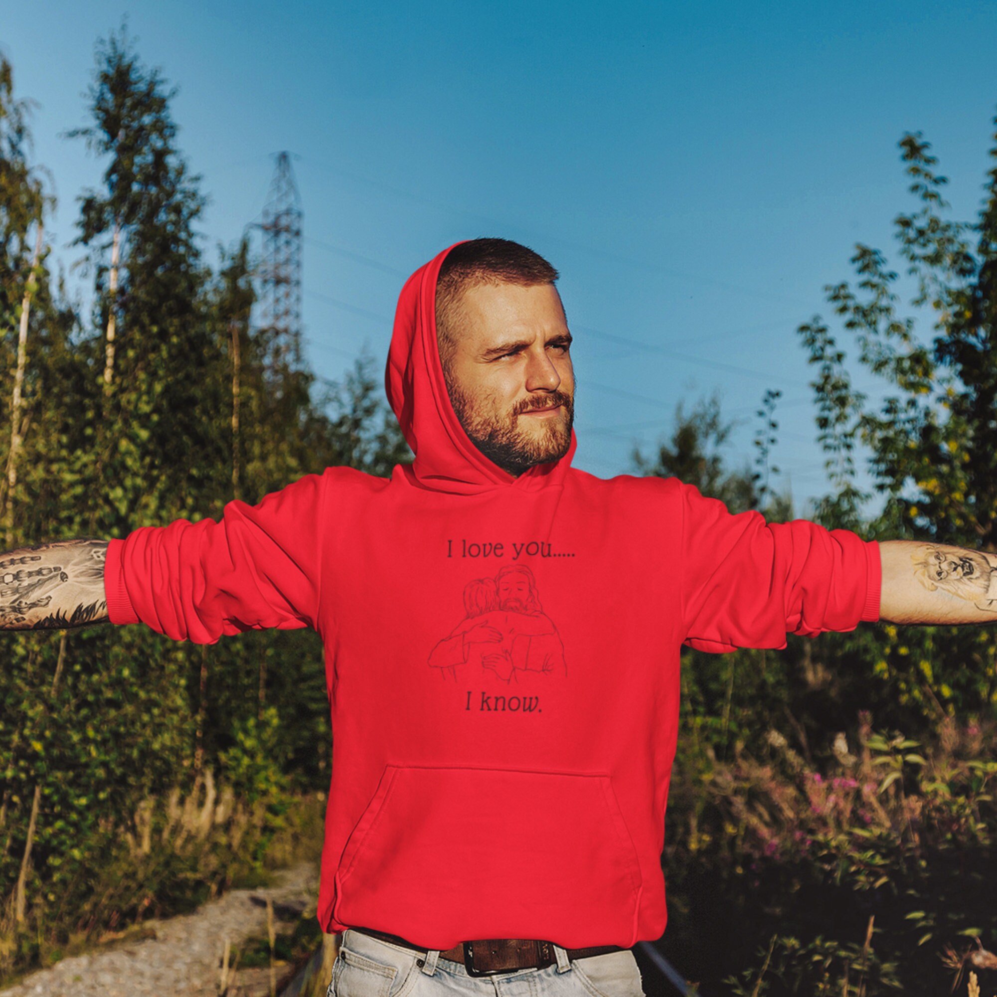 I Love You.. I Know. Christian Hoodie, Inspirational Pullover Hoodie ...