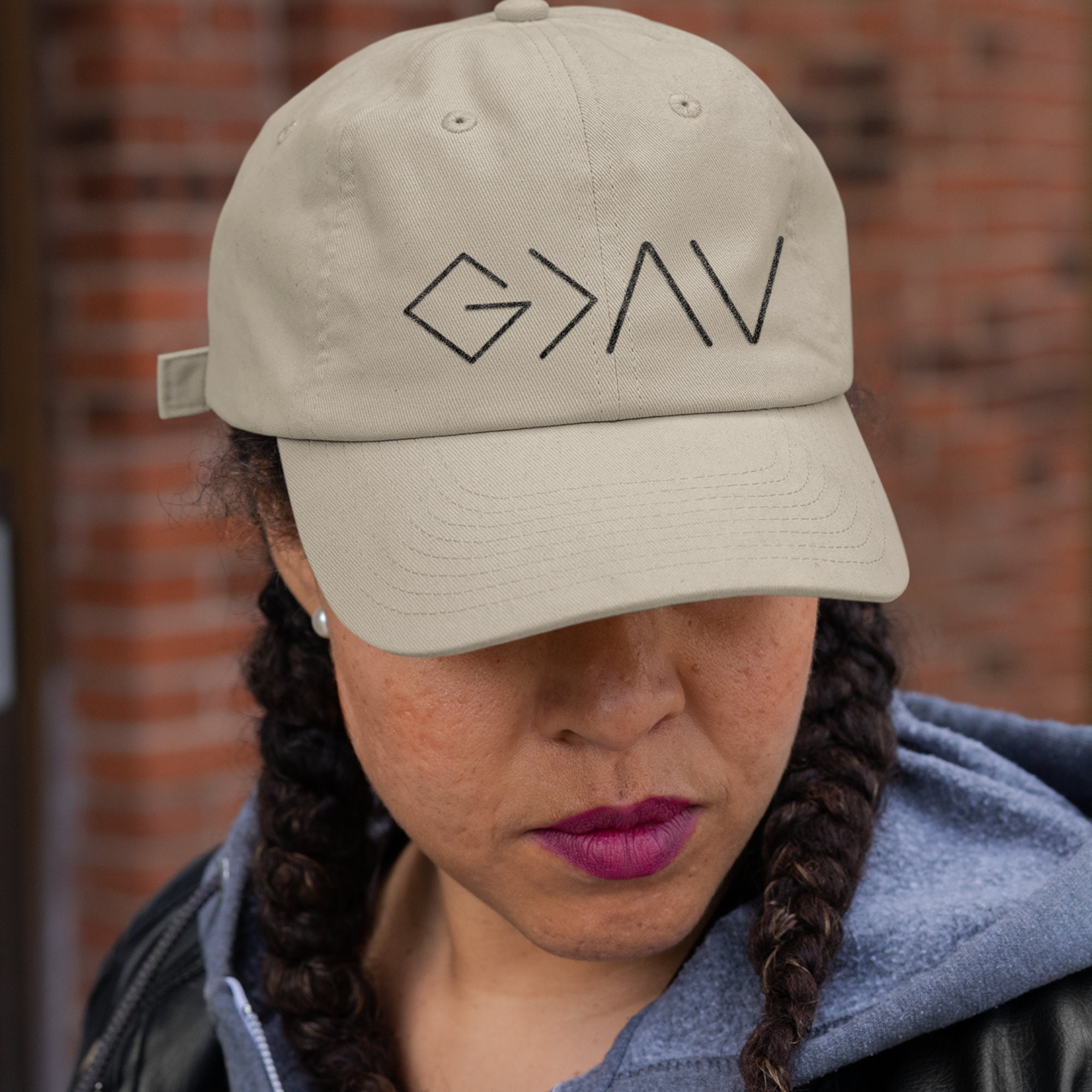 God is Greater Than the Highs and Lows Christian Baseball Hat ...
