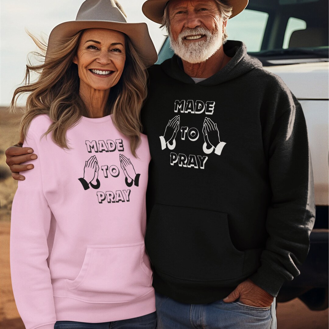 Made to Pray Christian Pullover Hoodie, Devotional Christian Apparel ...