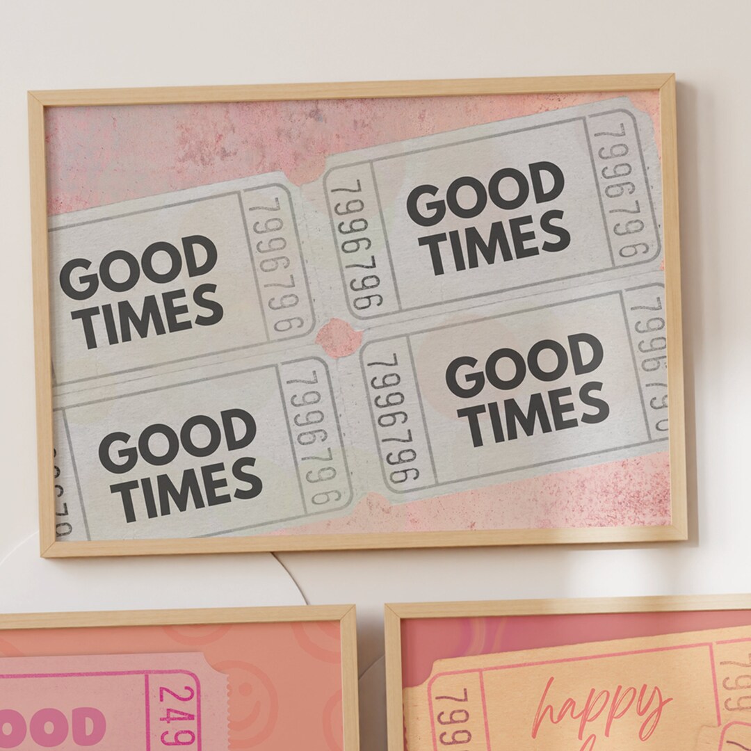 Horizontal Preppy Room Decor Digital Wall Art Prints | Good Times ...