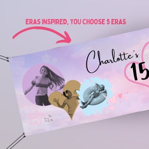 Custom Photo Birthday Banner Personalized Banner Editable Birthday Sign ...