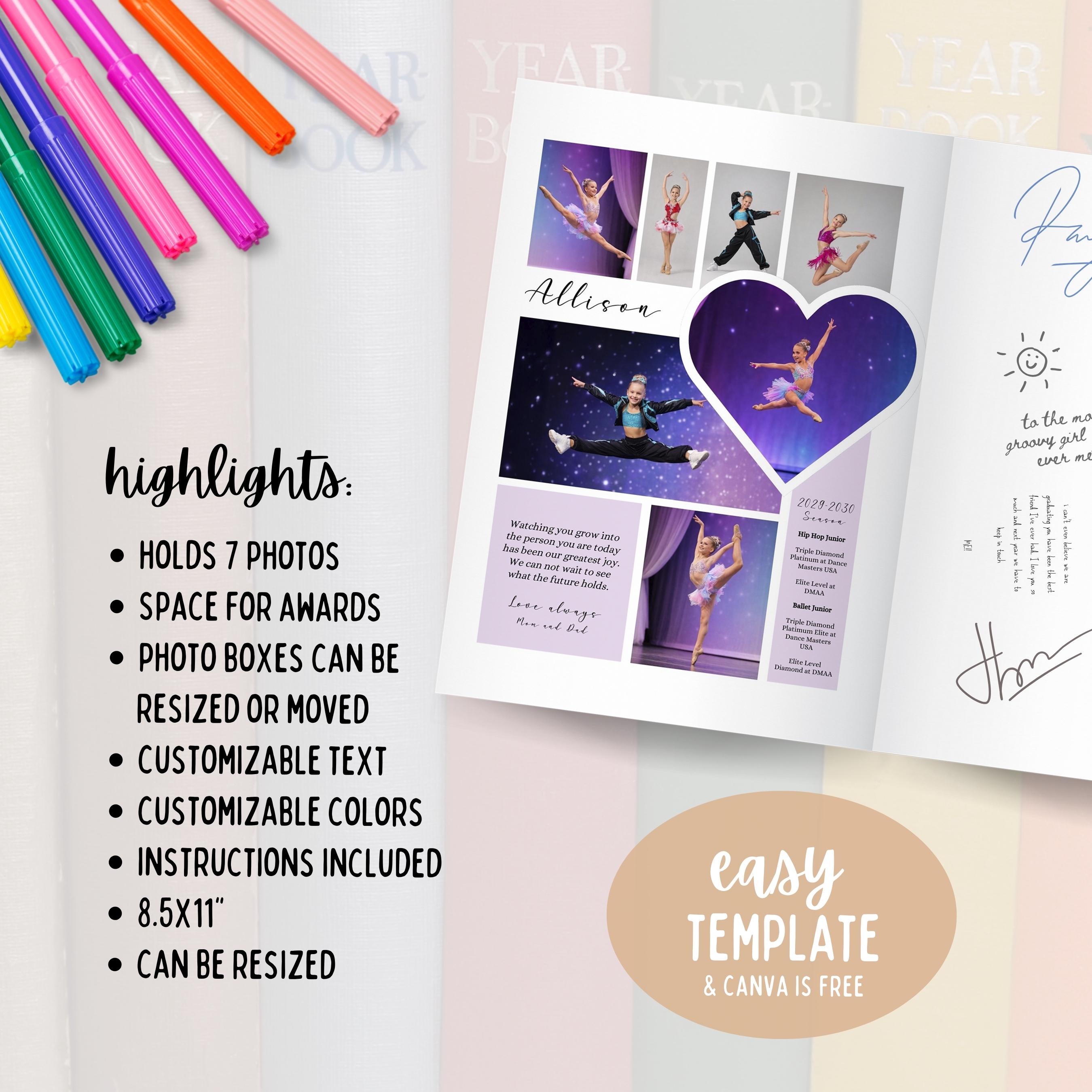 Full Page Dance Recital Program Ad Canva Template | Editable Dancer ...