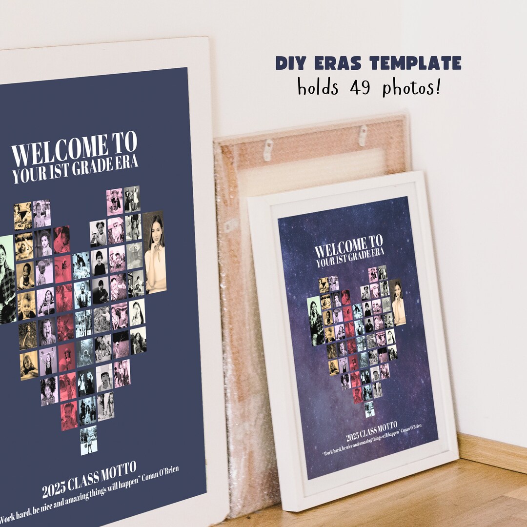 Custom Eras Poster for Teacher Gift | Editable Classroom Photo Collage ...