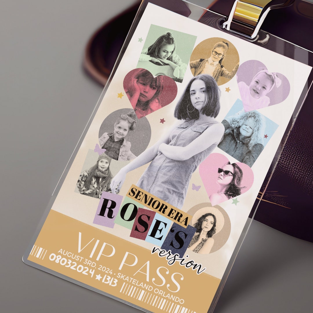 Custom Eras VIP Pass Birthday Era Printable Personalized Themed Party ...