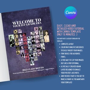 Custom Teacher Photo Collage Poster: Eras Class Display (digital ...