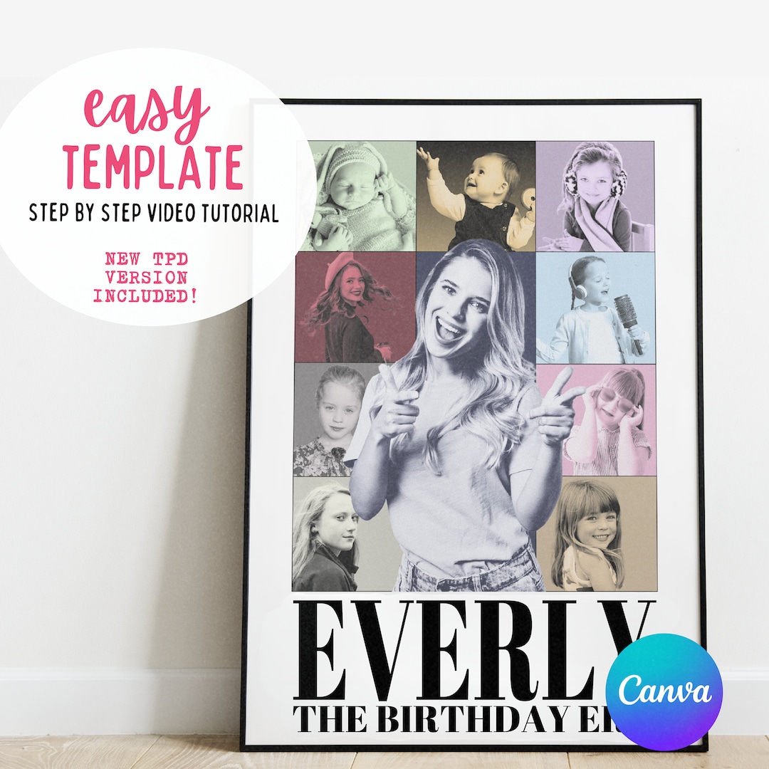 Custom Eras Poster Canva Template | Personalized Printable Digital ...