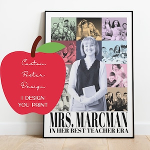 Personalized Teacher Era Photo Collage Poster: Custom Eras End of Year ...