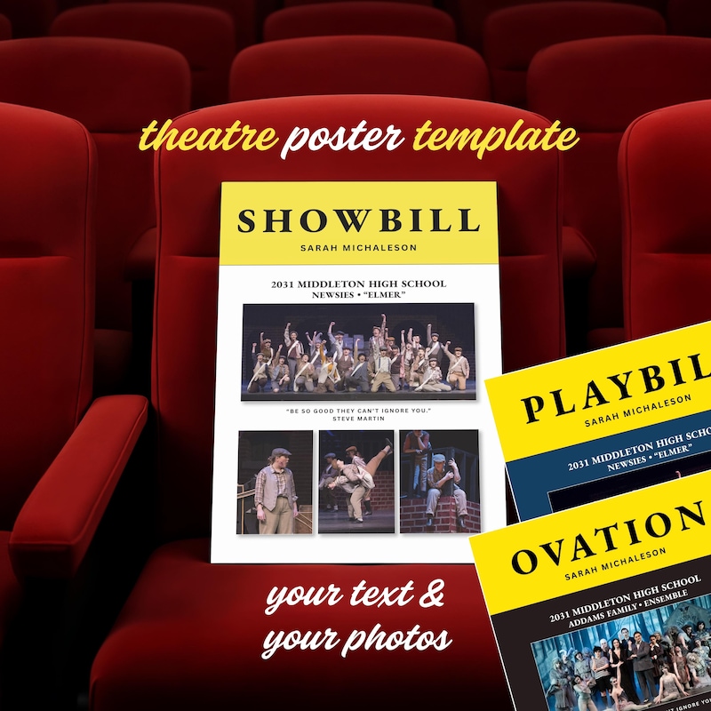 Playbill Ad Template - Etsy