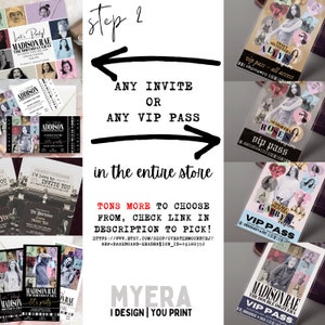 Custom Eras VIP Pass Birthday Invitation and Era Poster for Eras Themed ...