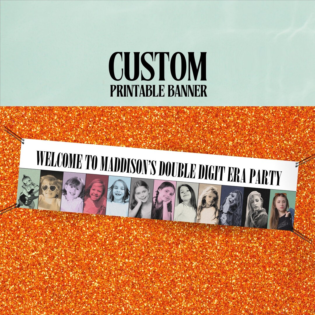 Custom Eras Tour Welcome Sign Birthday Party Banner: Photo Backdrop ...
