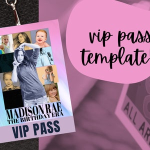 Editable Personalized Eras Themed Party Template Bundle | Printable ...