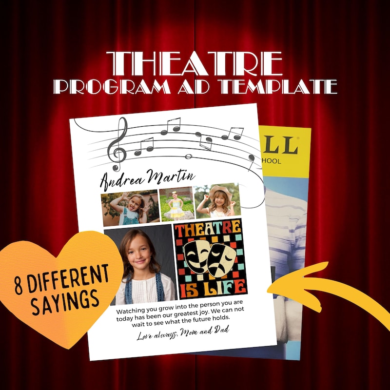 Playbill Ad Template - Etsy