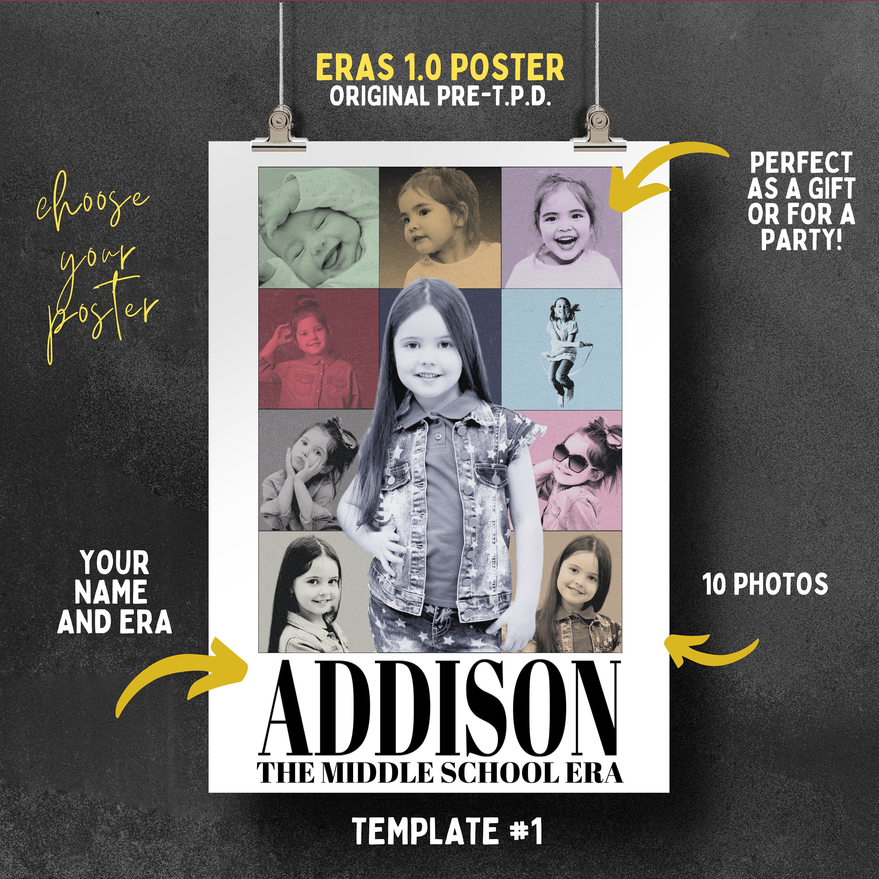 Custom Eras Poster Canva Template | Personalized Printable Digital ...