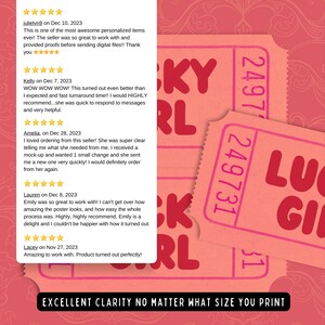 Horizontal Preppy Room Decor Digital Wall Art Prints | Lucky Girl ...