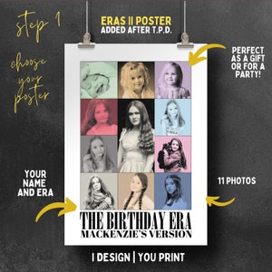 Custom Eras VIP Pass Birthday Invitation and Era Poster for Eras Themed ...
