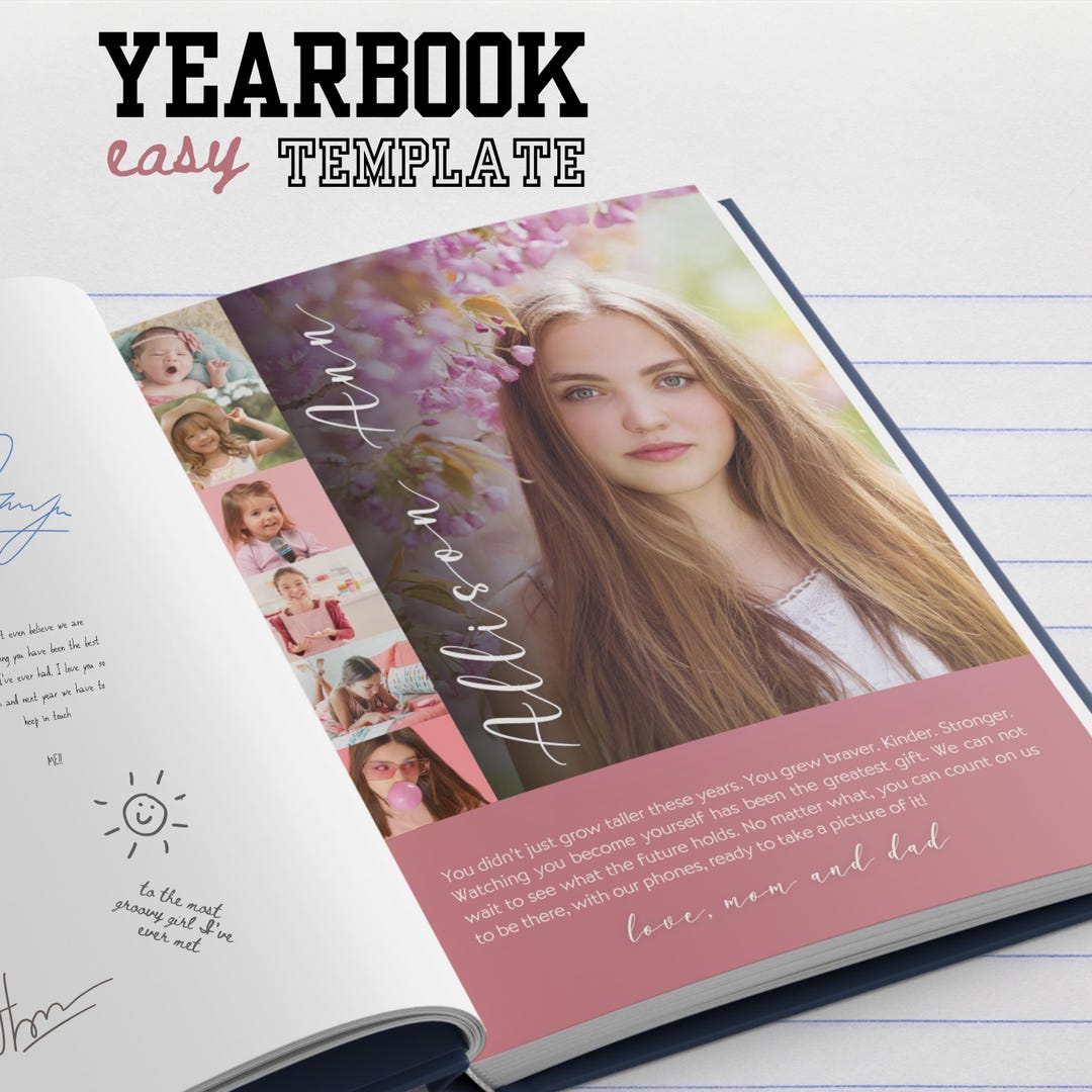 Full Page Yearbook Ad Canva Template | Elegant Editable Playbill ...