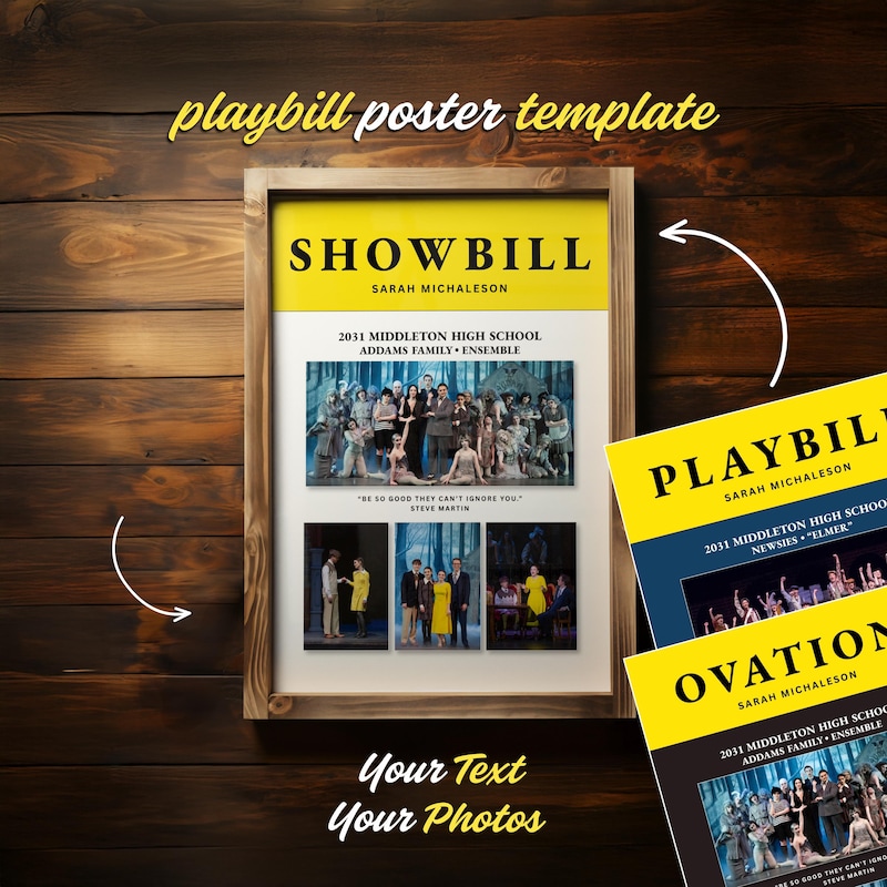 Playbill Ad Template - Etsy