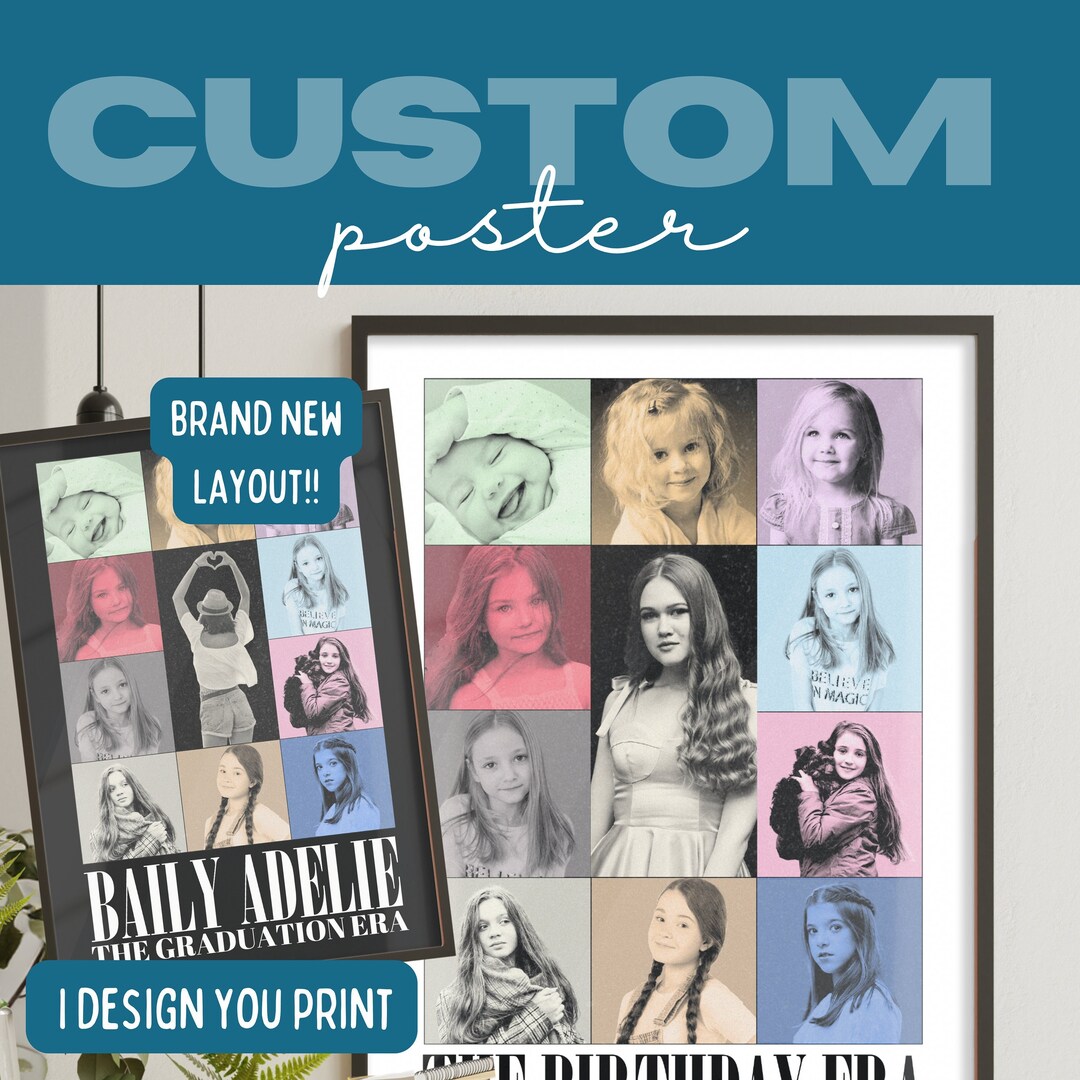 Custom Eras Poster Graduation Party Sign Printable Grad Party Decor ...