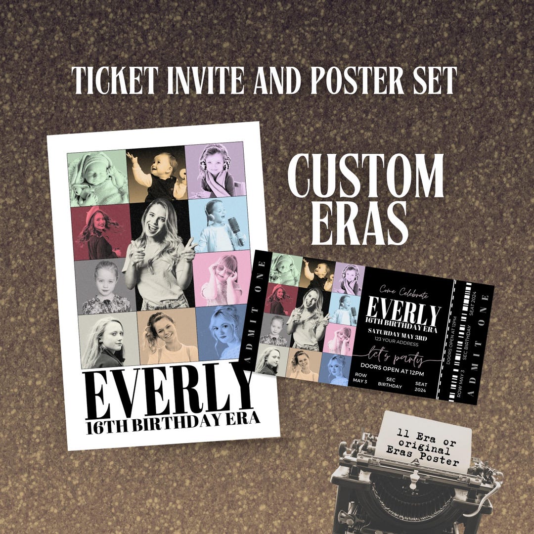 Custom Eras Tour Poster, Ticket Invite Bundle: Double Digit Sweet ...