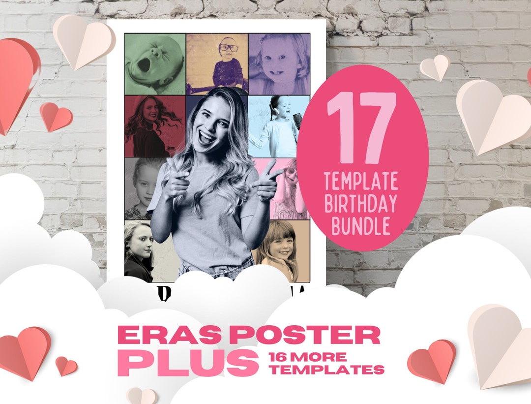 Editable Personalized Eras Themed Party Template Bundle | Printable ...