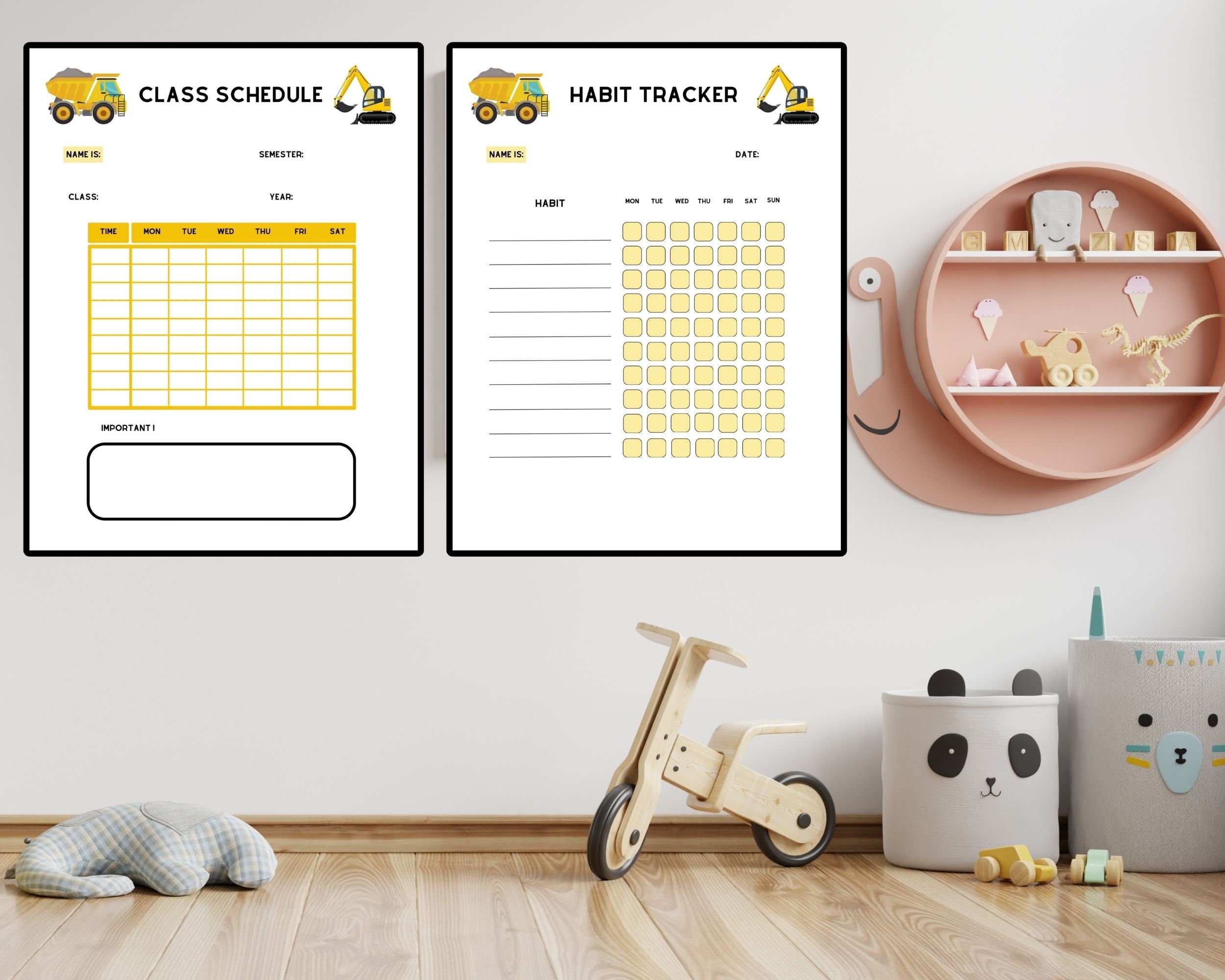 Printable Kids Planner Set, Kids School Planner, Kids Daily Planner ...