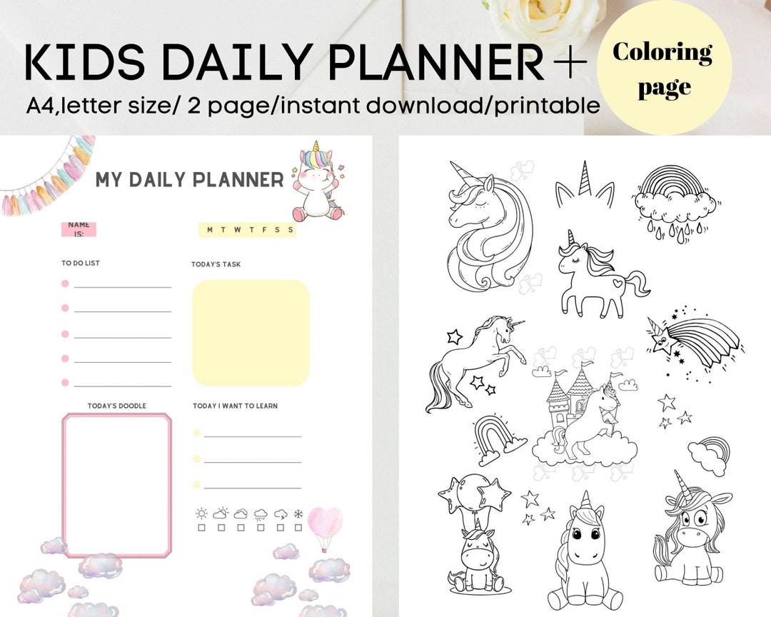 Kids Daily Planner, Daily Planner for Kids, Kids Planner Printable ...