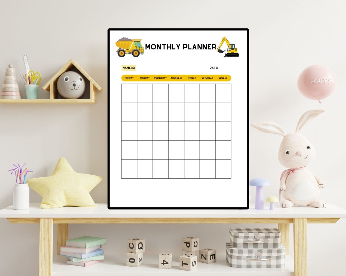 Printable Kids Planner Set, Kids School Planner, Kids Daily Planner ...