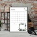 Floral Minimalist 2024 Calendar, Printable Monthly Calendar 2024, A4 ...