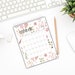Watercolor Floral Minimalist 2024 Calendar, Printable Monthly Calendar ...