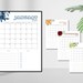 Watercolor Floral Minimalist 2024 Calendar Printable Monthly - Etsy