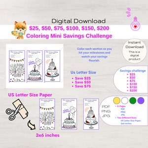 Birthday Savings Challenge Budget Binder Birthday Savings Fund Savings ...