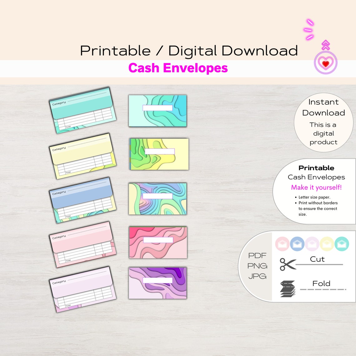 Cash Envelope Template With Cash Envelopes Tracker Cash Envelopes A6 ...