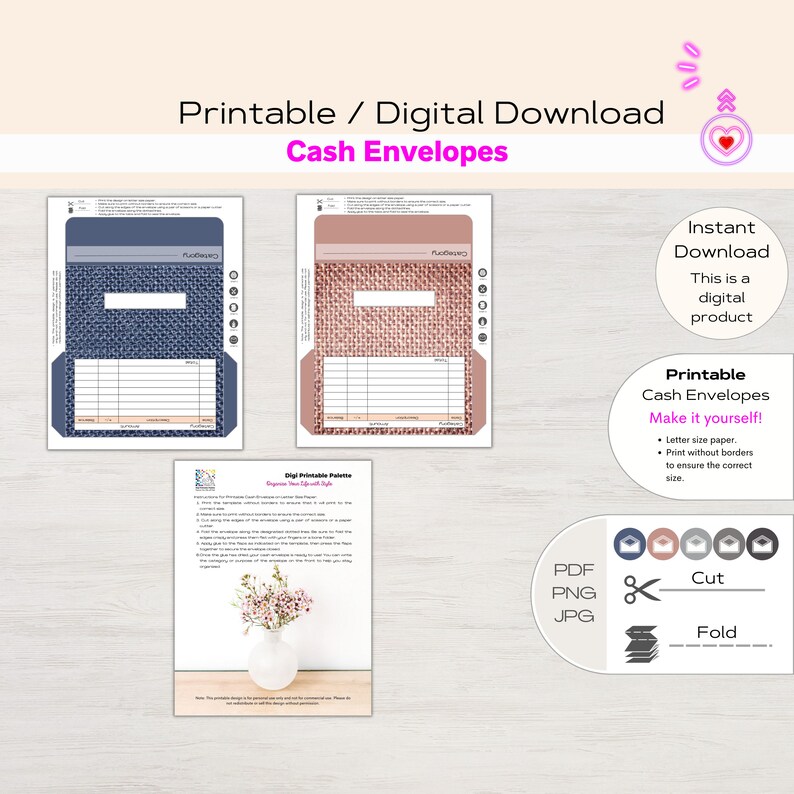 Cash Envelope System Printables Cash Envelope Wallet A6 PDF - Etsy