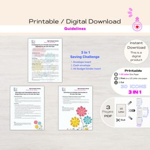 Dining Out Printable Saving Challenge Bundle Kit Instant Download PDF ...