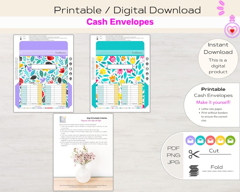 Printable Cash Envelopes With Spending Transactions Expense - Etsy